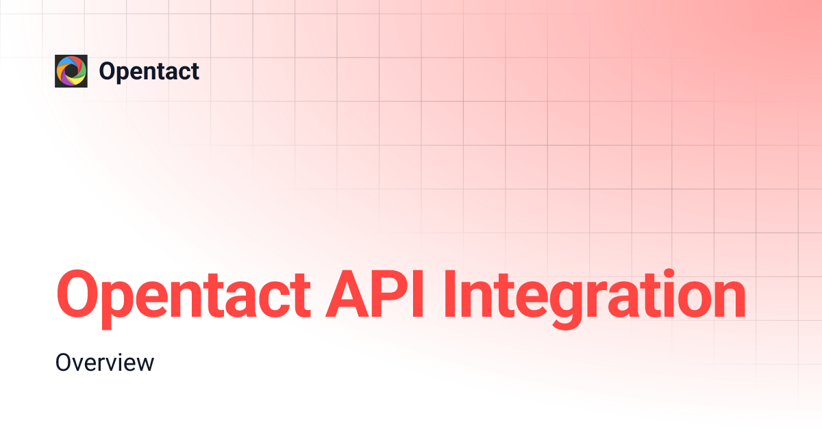 Opentact API Integration | Opentact