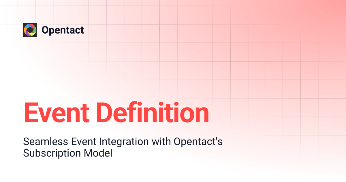 Event Definition | Opentact